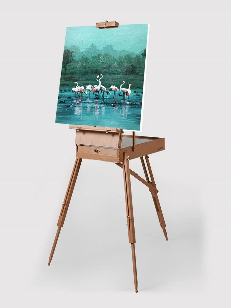 Large Portable Oil Paint Easel For Artist Wooden Easel Painting Stand ...