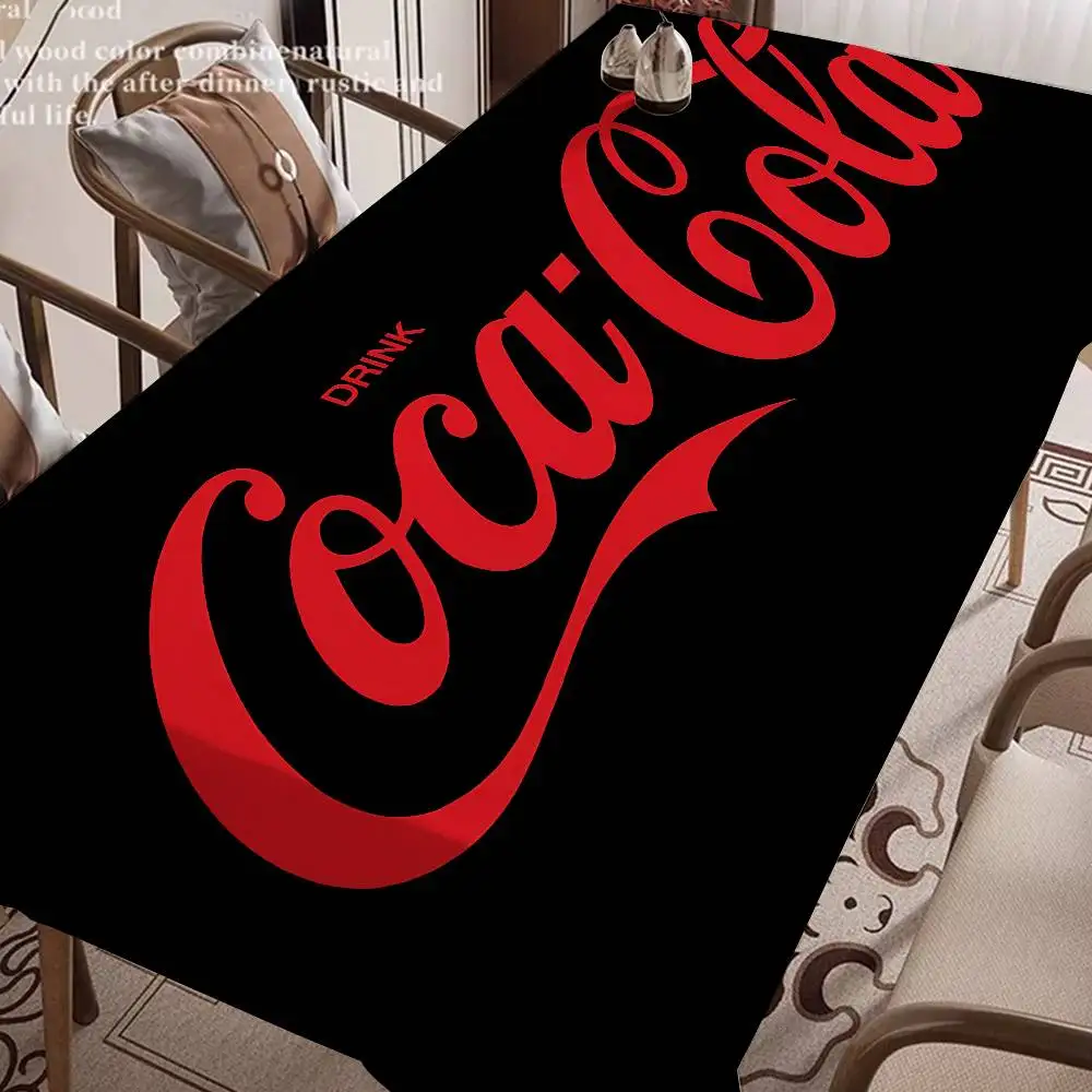 C-Coca-Cola Rectangle Tablecloth Table Decor Reusable Waterproof ...