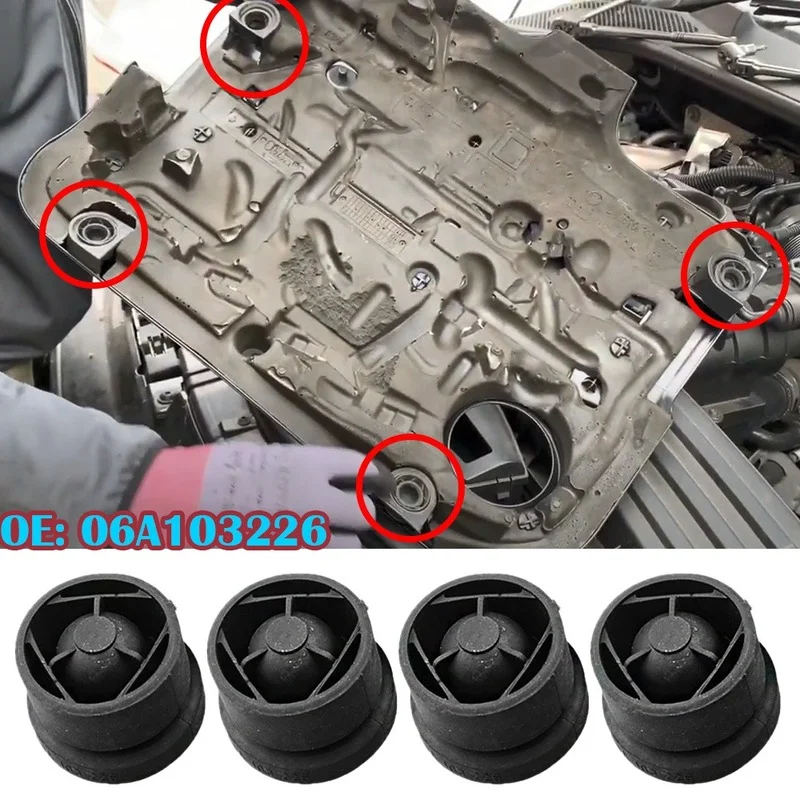 Car-Engine-Cover-Cushion-Rubber-Bands-Pier-Shock-06A103226-For-VW ...