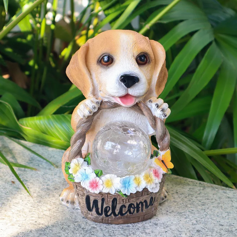 Animal-Welcome-Sign-for-Garden-Decora-es-Dog-Solar-Energy-Est-tua-Night ...
