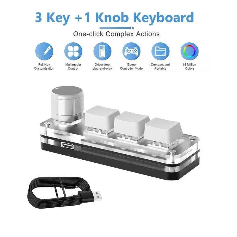 Osu Keypad 2 Keys 3-Key Mechanical Macro Keypad - Tri-Mode USB/2.4G ...