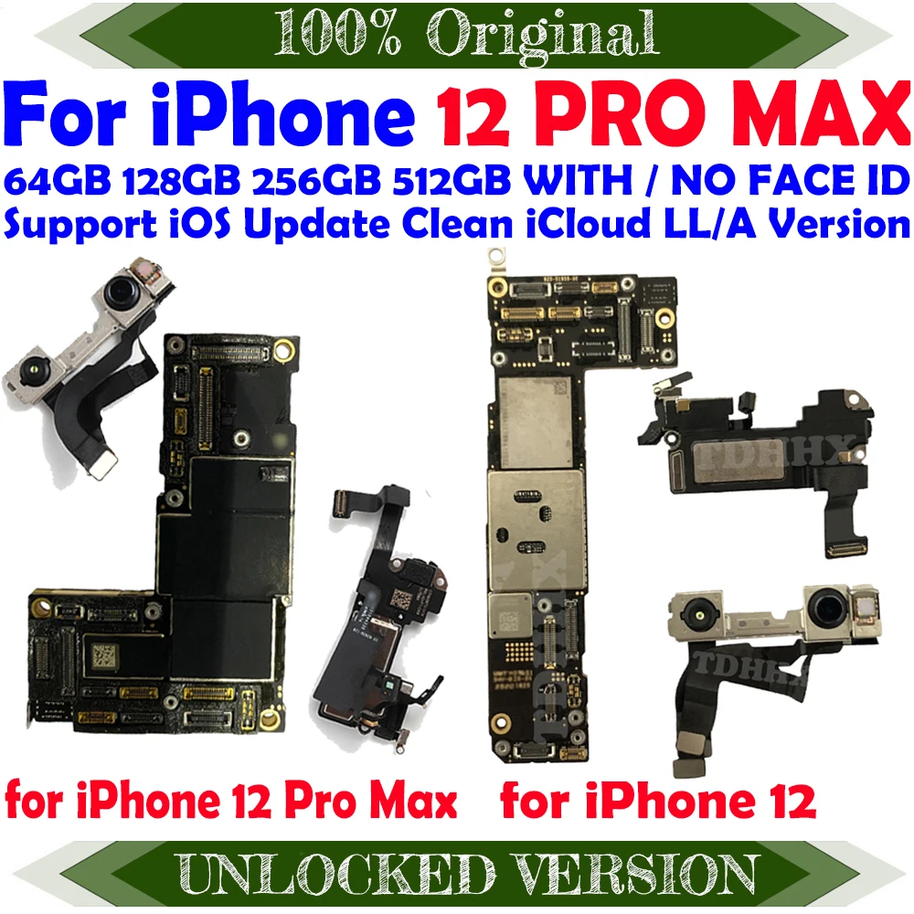 Free Shipping Cleanicloud Full Working Original Mainboard For Iphone 12 ...