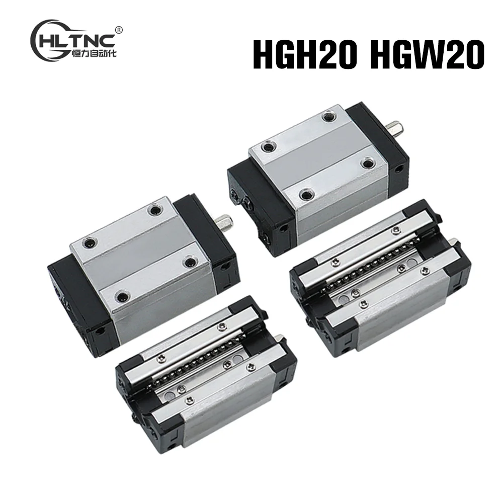 4-Pcs-HGH20CA-HGW20CC-Steel-Cage-Carriages-HGR20-Linear-Guide-Rail ...