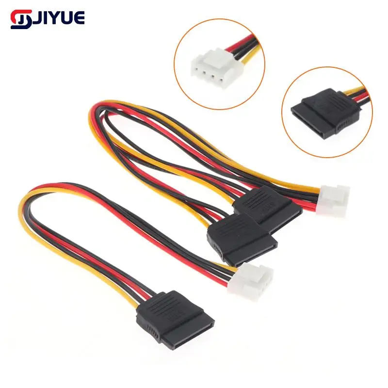 4 Pin To SATA 2 Serial HDD Power Adapter Cable Hard Drive Connector ...