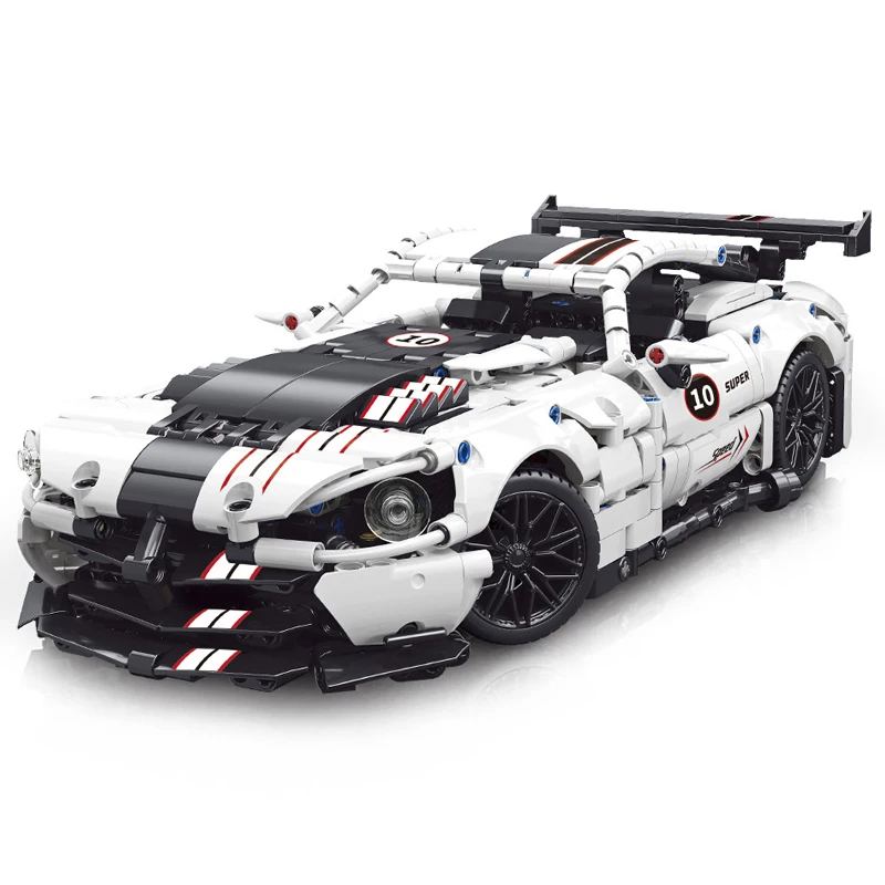 Technical-Racing-Car-Famous-White-Car-Model-Building-Block-Brick-Set ...