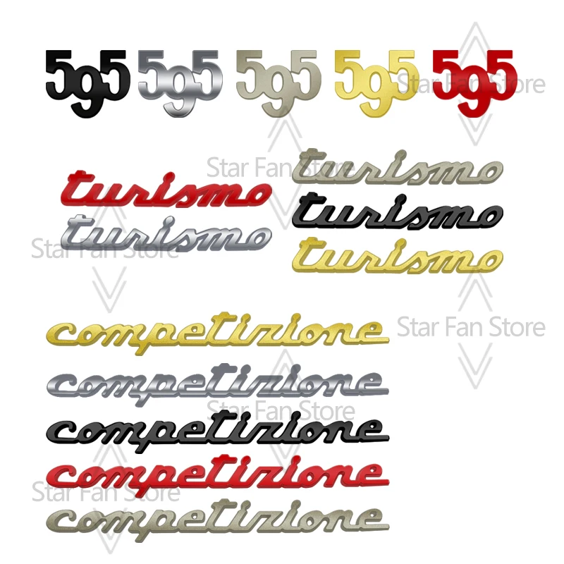 Metal Competizione Turismo 595 Badge 3D Stickers Car Trunk Body Emblem ...