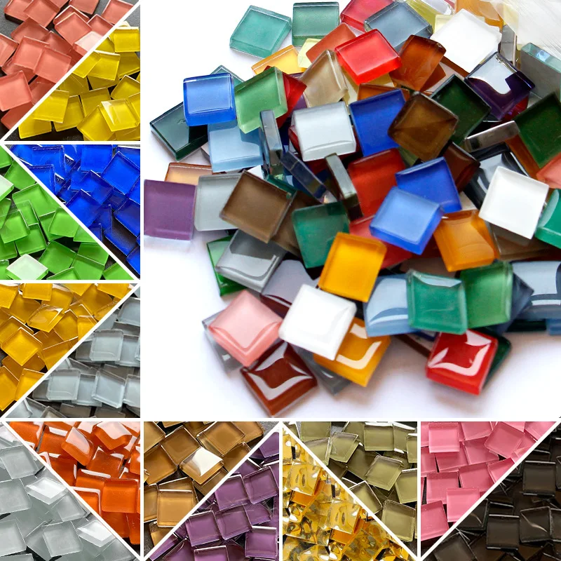 300 pcs/pack Crystal Glass Mosaic DIY Hobbies Tile Creativity Art ...