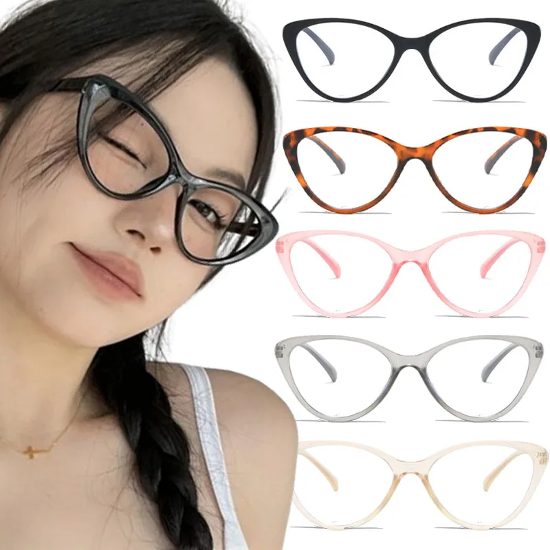 2024-Cat-Eye-Triangle-Frame-Anti-Blue-Light-Glasses-Classic-Women ...