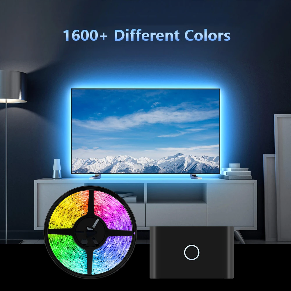 RGBIC Immersion TV LED Backlight Kit Ambient Strip Lights 12V HDMI ...