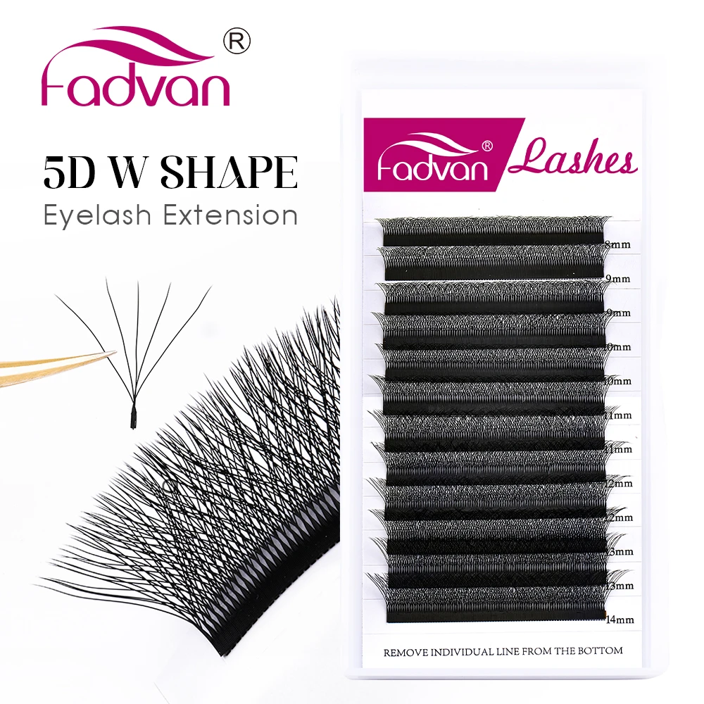 Fadvan 5d W Shape Lashes Soft Faux Mink Eyelash Extension Supplies ...