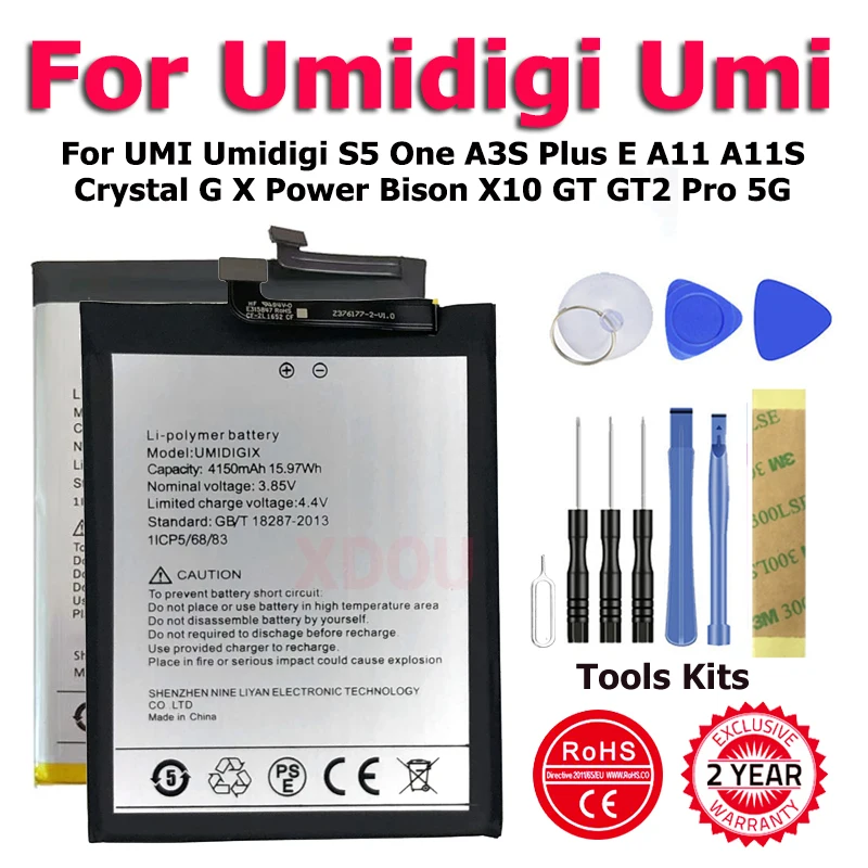 Batería Power 5 Bison GT2 Pro S5 Pro para UMI Umidigi S5 One A3S Plus E ...
