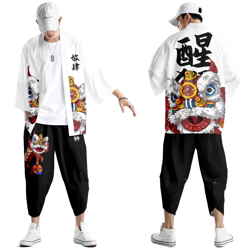 Two-piece-Suit-Oversize-XXS-6XL-Japanese-Style-Fashion-Kimono-And-Pants ...