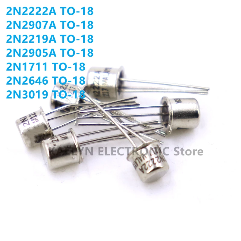 10PCS-LOT-2N2222A-2N2907A-2N2219A-2N2905A-2N1711-2N2646-2N3019-Bipolar ...