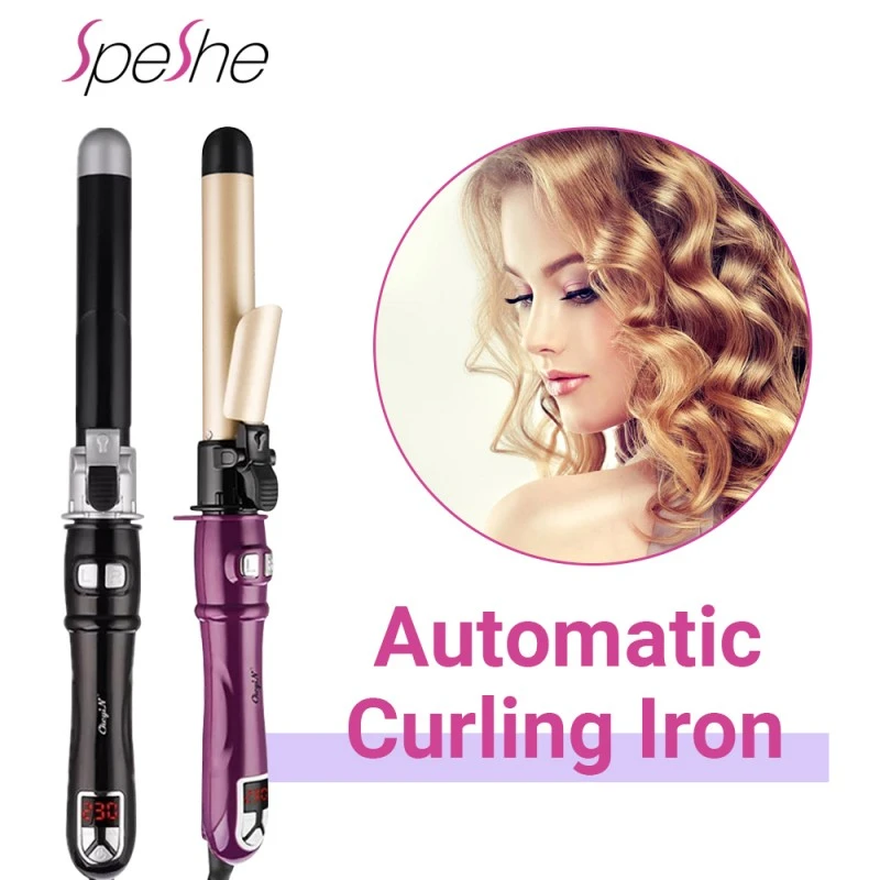 25/28/32mm Ceramic Barrel Hair Curlers Automatic Rotating Curling Iron ...