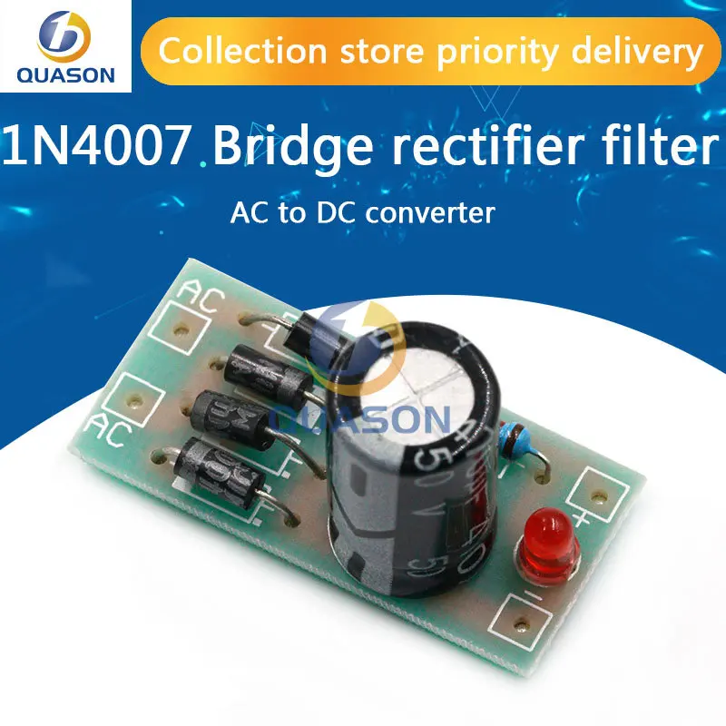 AC-to-DC-power-conversion-module-1N4007-full-bridge-rectifier-filter ...