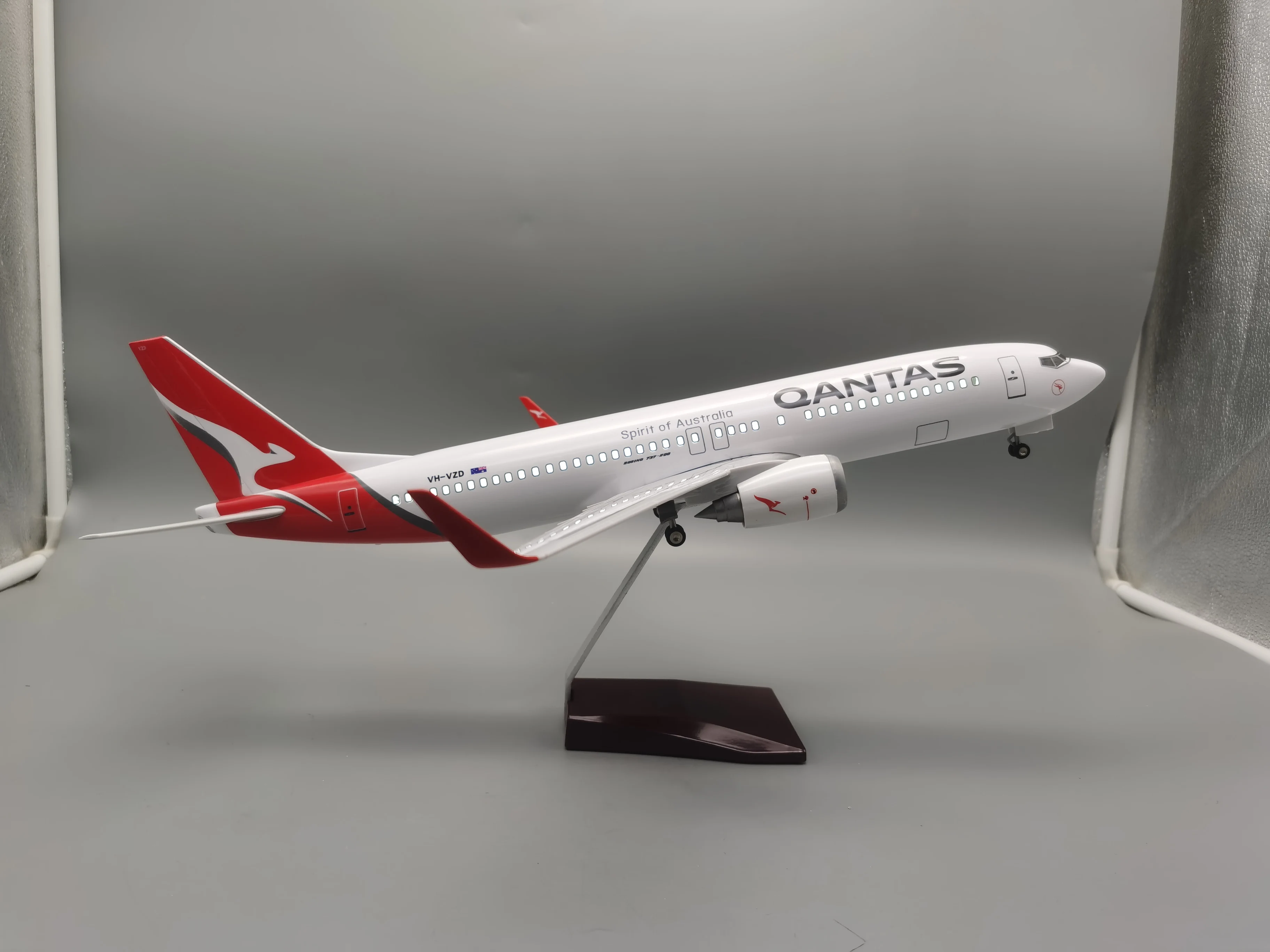 1/80 Scale B737 47cm Australia Qantas Airlines Toys Plane Model Resin ...