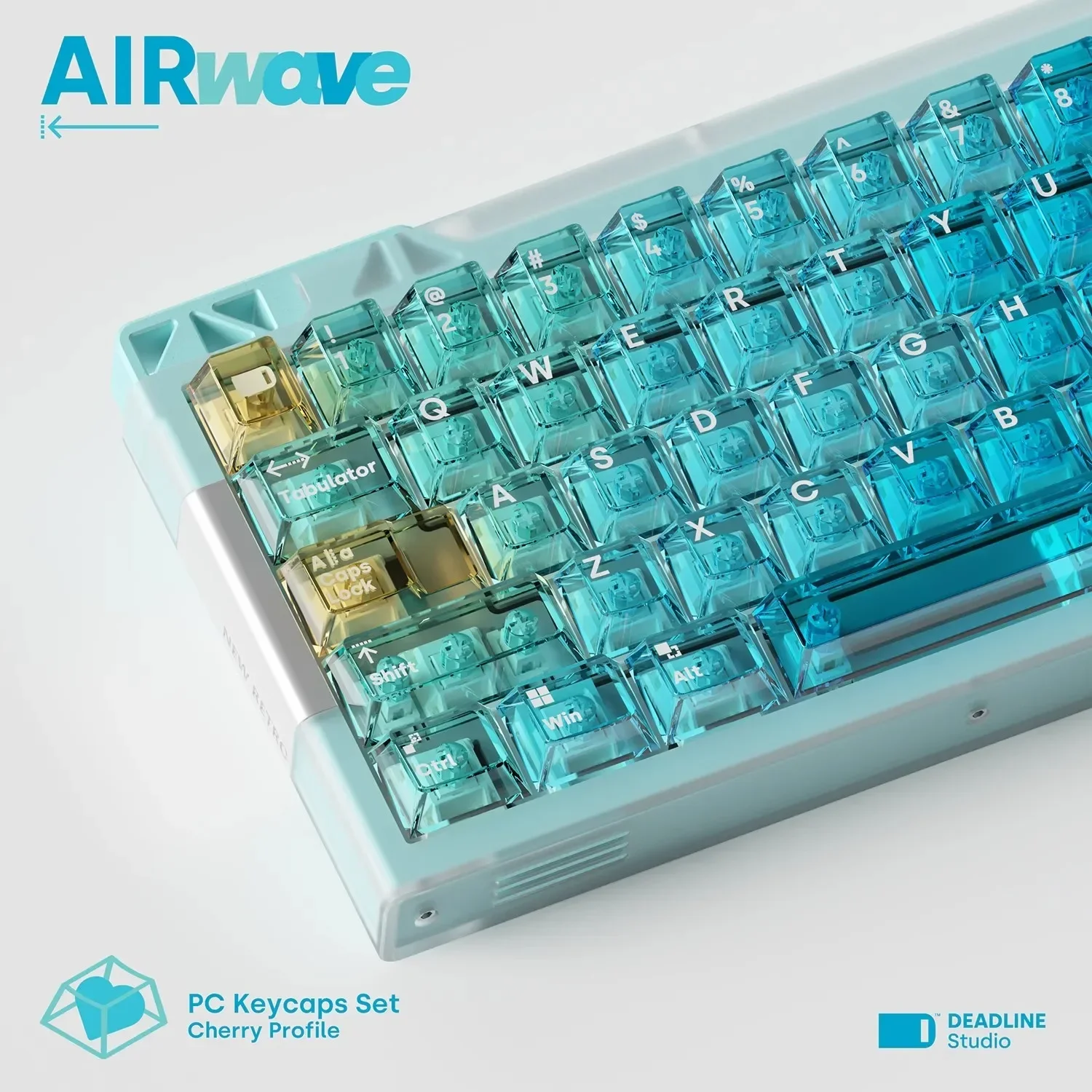 Ceinture-Airwave-Keycaps-personalizado-transparente-gradiente-azul-Pc ...