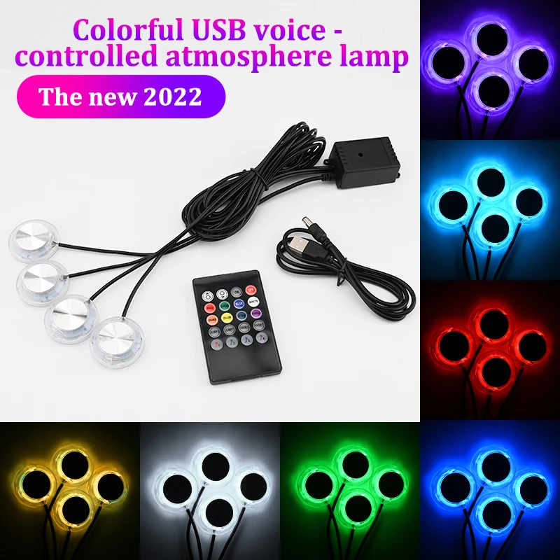 New-led-rgb-Car-Interior-Backlight-Ambient-Mood-Foot-Light-With-USB ...