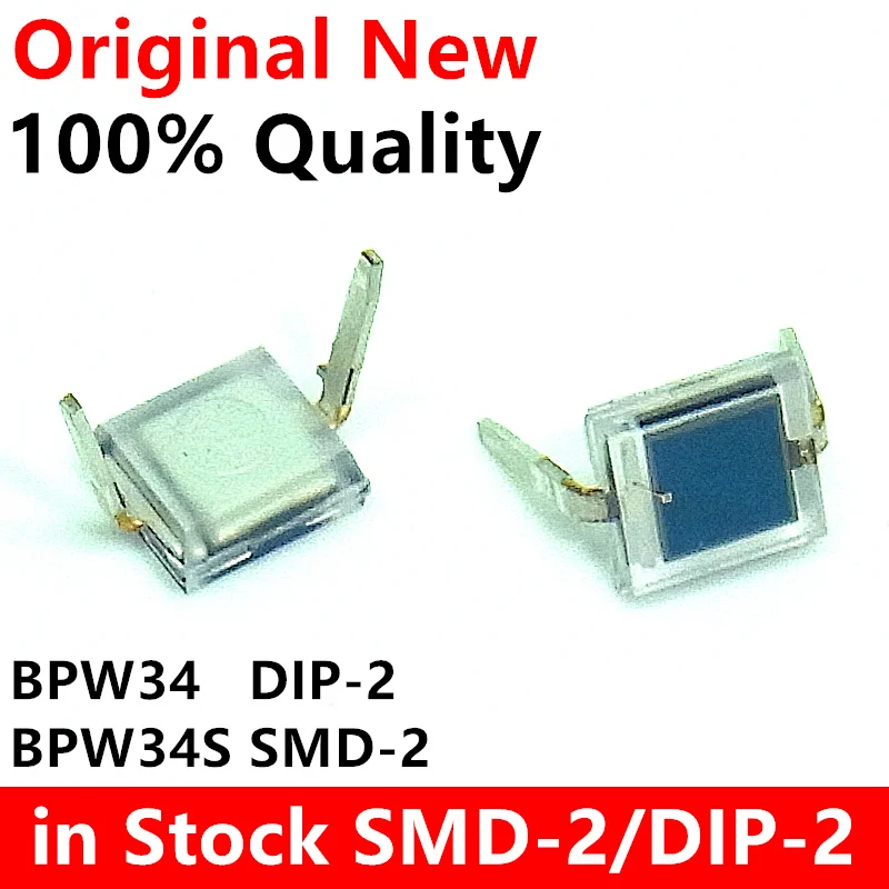 5pcs-lot-New-Original-Photodiode-BPW34-DIP-2-BPW34S-SMD-2-PIN-silicon ...