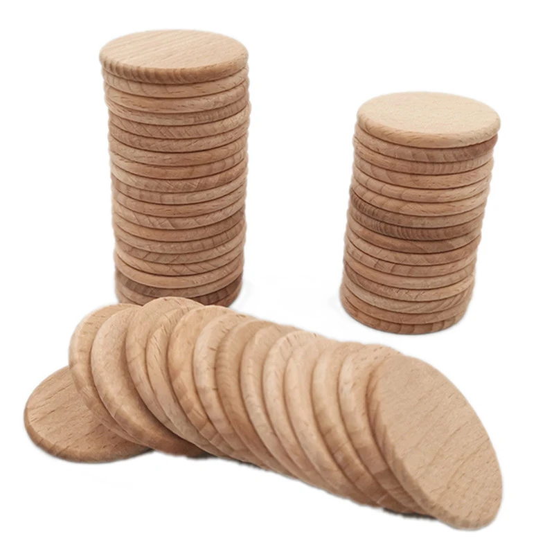 Round Wooden Discs Crafts | Round Wood Pieces Crafts | Round Wood ...