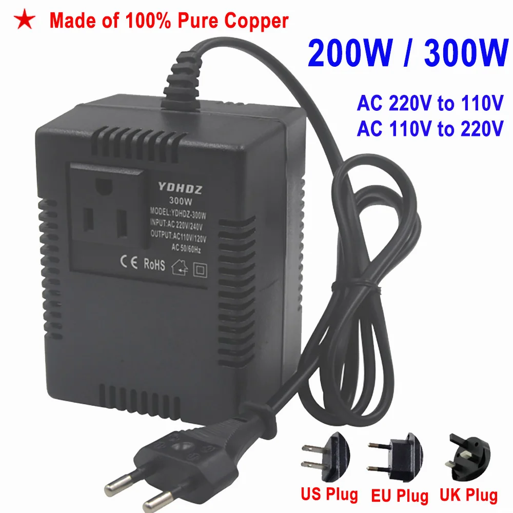 200W 300W 220 To 110 Voltage Regulator Converter Transformer 220V To ...