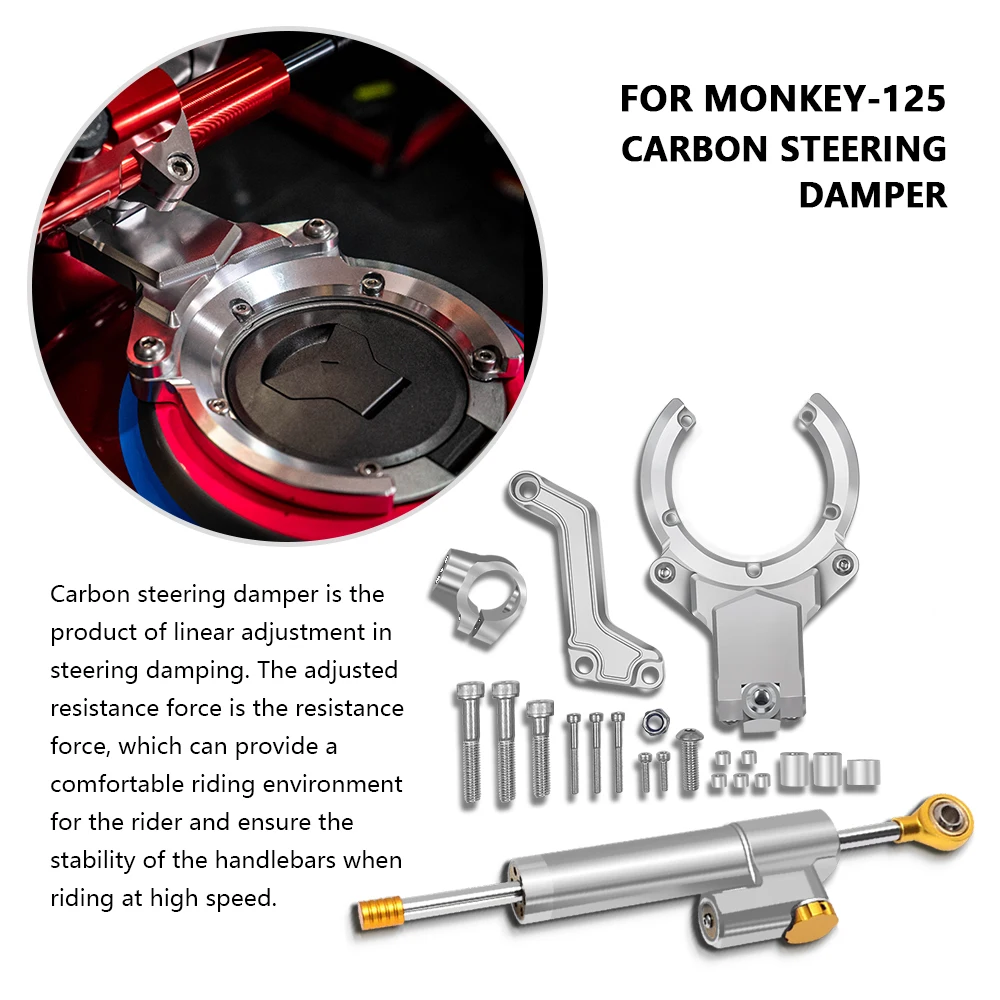 For-monkey125-Aluminum-damper-Accessories-motorcycle-new-Steering ...