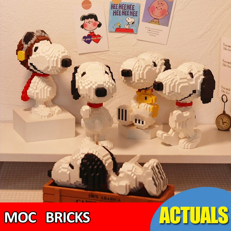 HSANHE-Blocos-de-Constru-o-Snoopy-para-Crian-as-Brinquedos-Educativos ...