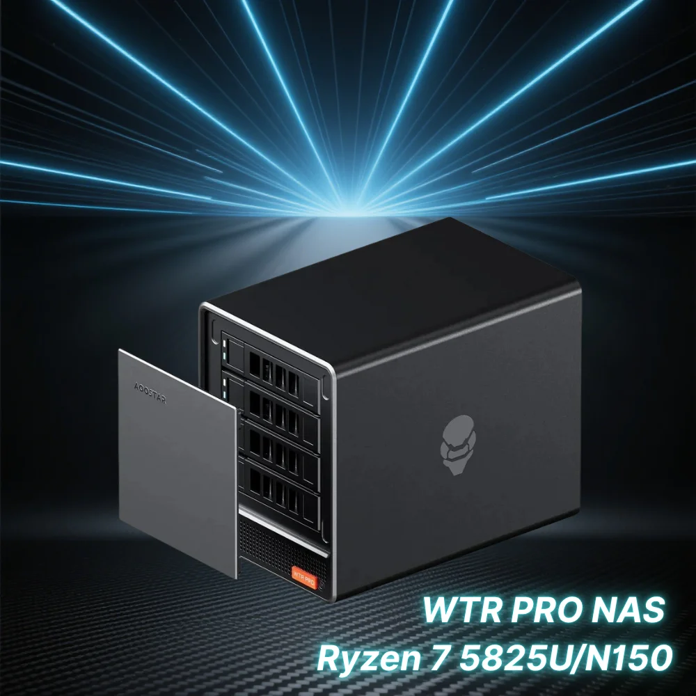 WTR PRO NAS Ryzen 7 5825U/N150 Mini PC DDR4 3200MHz Supports2.5/3.5 ...