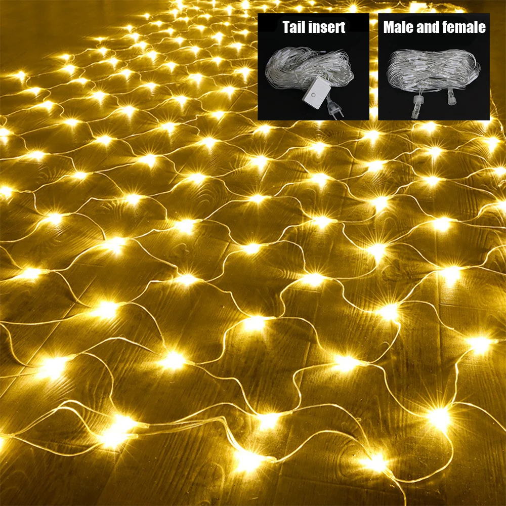 Luces LED de red de pesca Gypsophila para techo, fiesta de Navidad ...