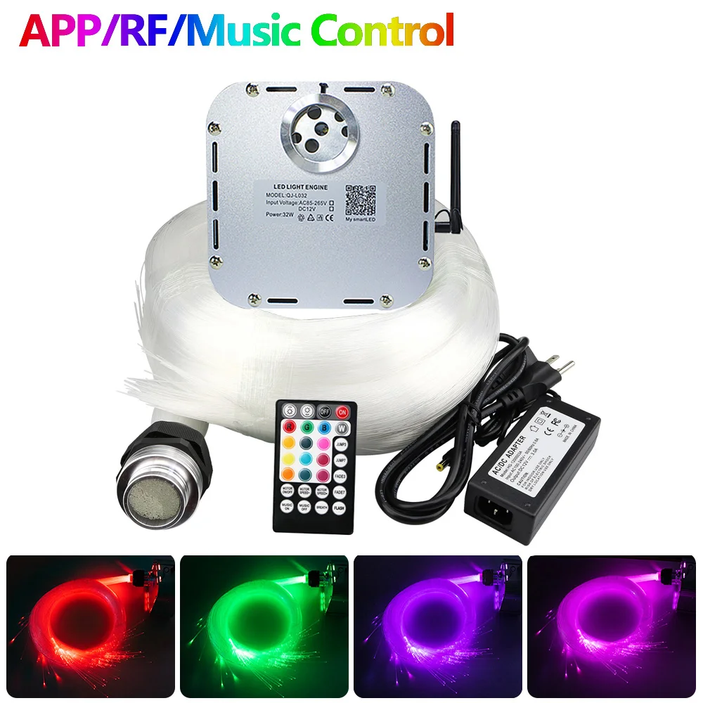32W-Twinkle-RGBW-Fiber-Optic-Starry-Sky-kit-Smart-APP-Sky-Star-Fiber ...