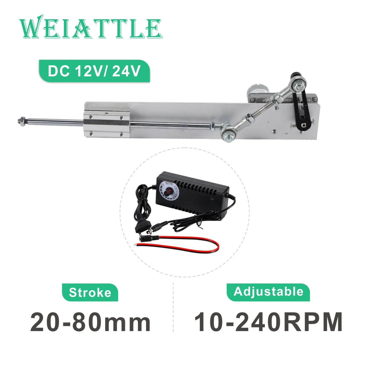 DC-12V-24V-Linear-Actuator-Stroke-20-80MM-Reciprocating-Cycle-Linear ...