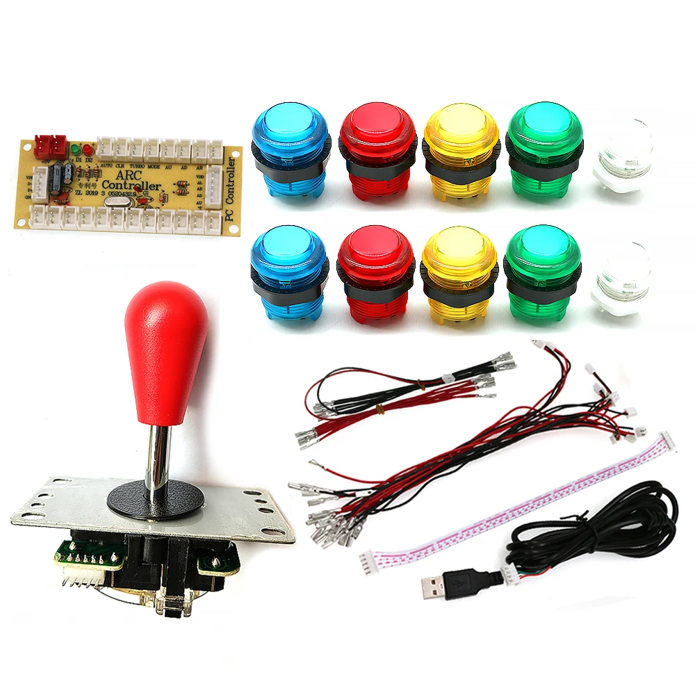 Arcade-Sanwa-American-Joystick-Kit-Diy-Game-Machine-Pc-Raspberry-Pi-Usb-Zero-Delay-Board ...