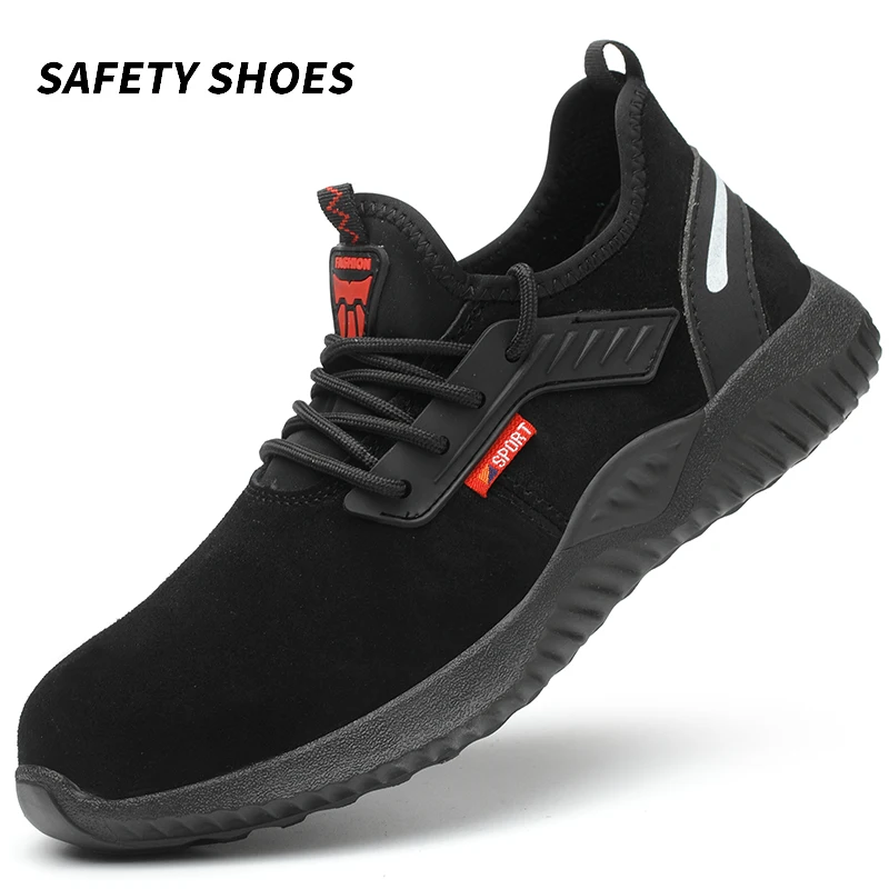 safety shoes summer breath security shoes steel toe cap Work Boots men ...