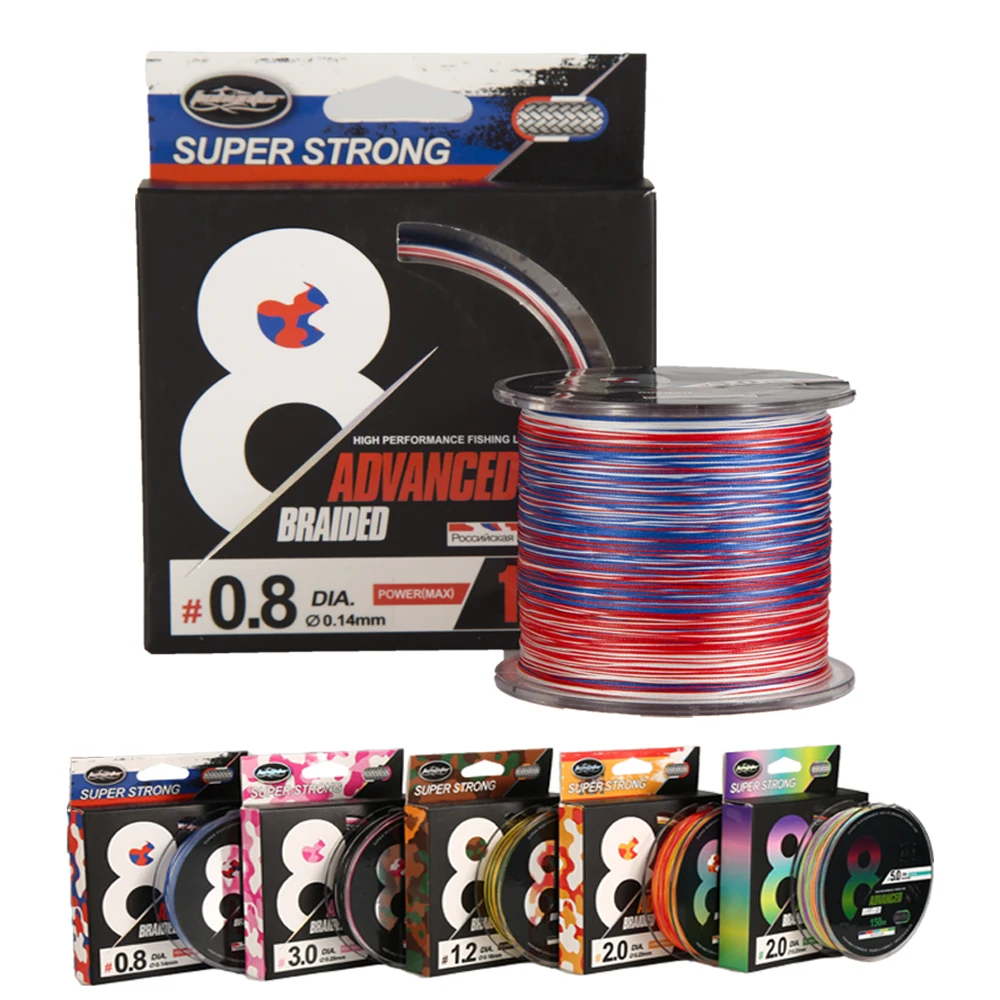 2023 New 8 Strands Fishing Line Braided PE 150M Japan Smooth ...