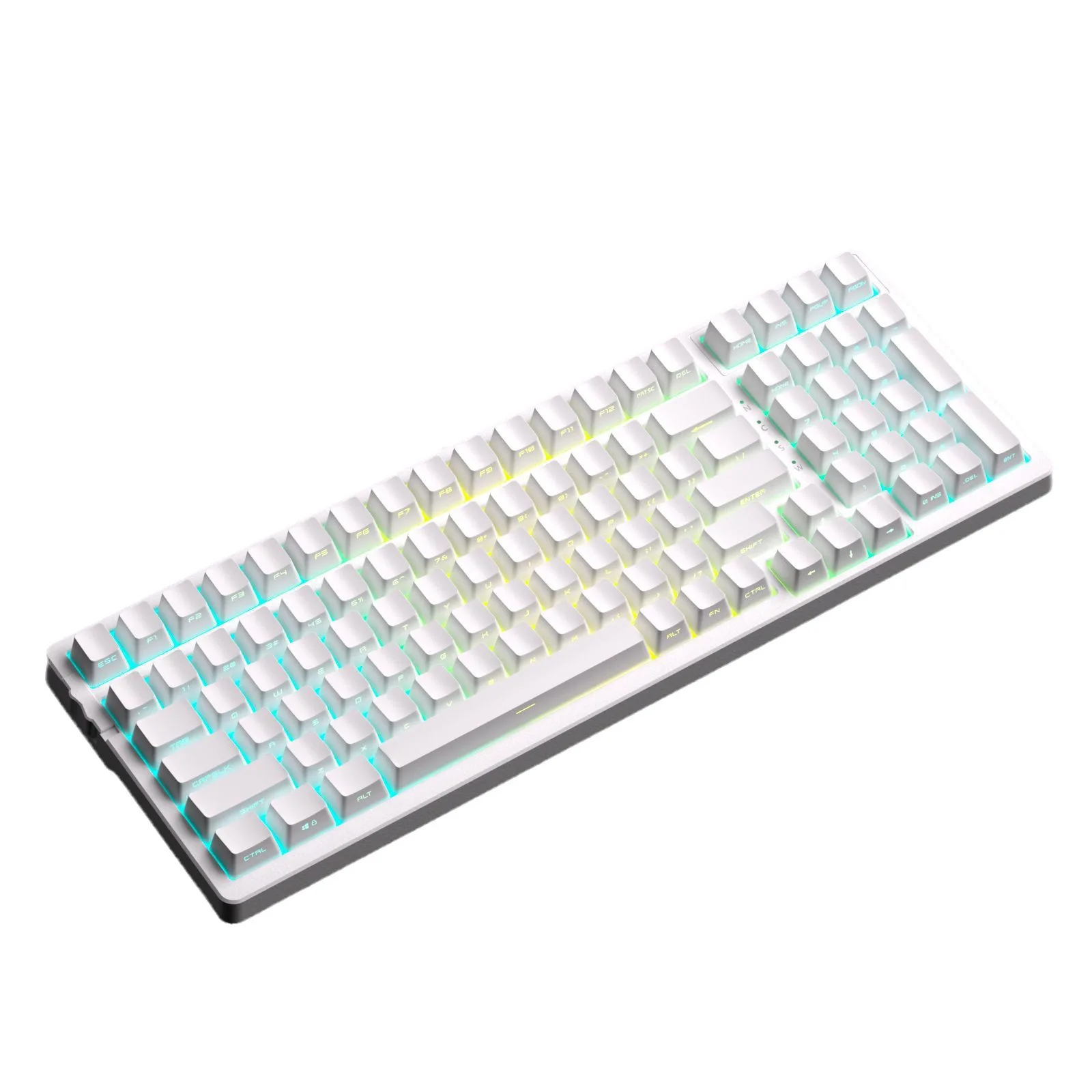 130 Keys OEM Keycaps PBT Double Shot Keycap Side-engraved RGB Light Key ...