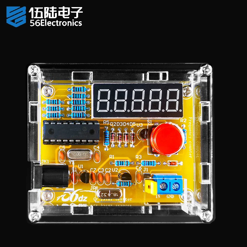 DIY Electronic Kit Frequency Counter Tester Digital Crystal Counter 1Hz ...