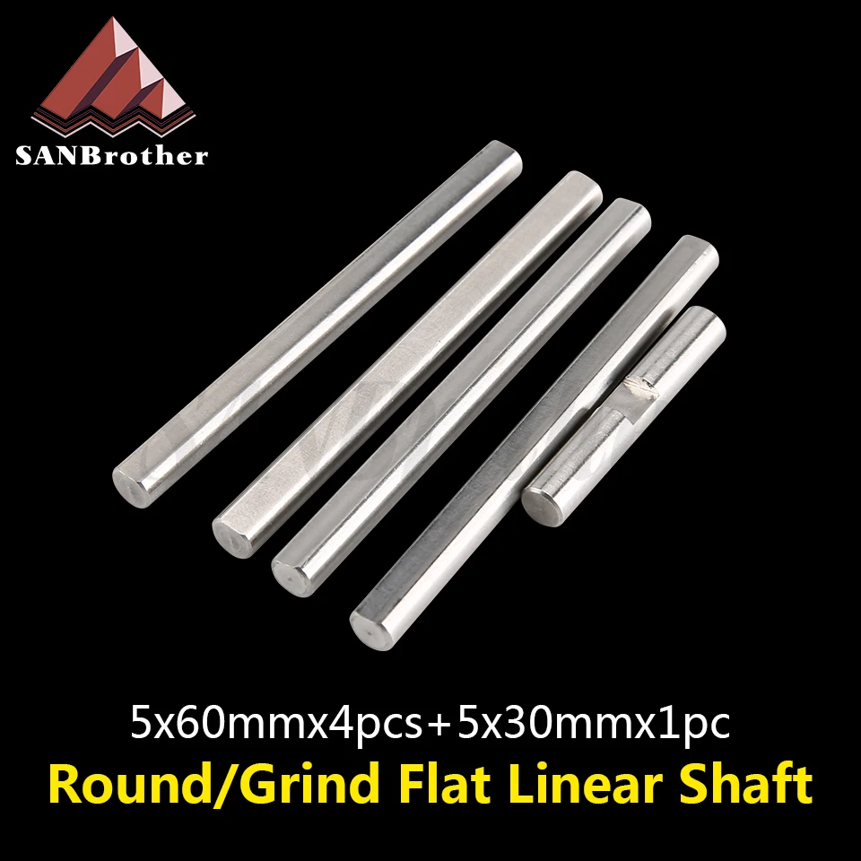 Bearing-Steel-Rod-D-Type-Shaft-Grind-Flat-Linear-Rail-Round-Length-30mm ...