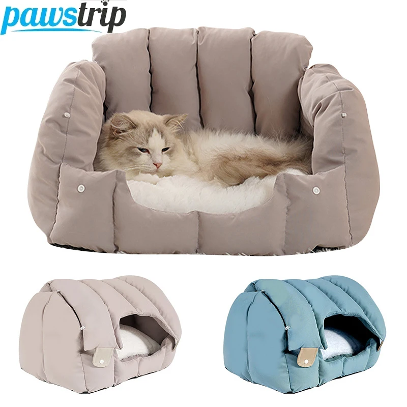 Arched-Cat-Bed-Warm-Cave-Cat-House-Comfortable-Sleep-Bag-for-Cats-Soft ...