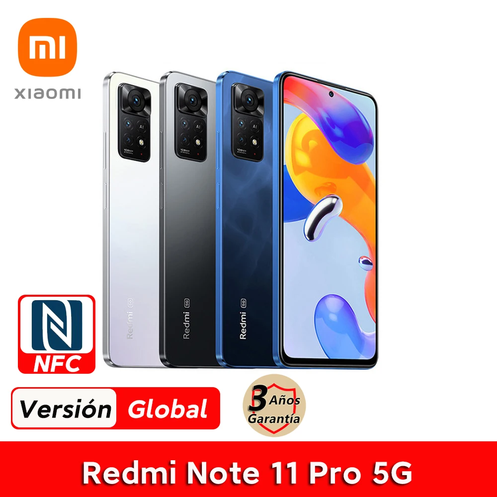 Xiaomi Redmi Note 11 Pro 5G Smartphone 128GB, Snapdragon 695, Pantalla ...