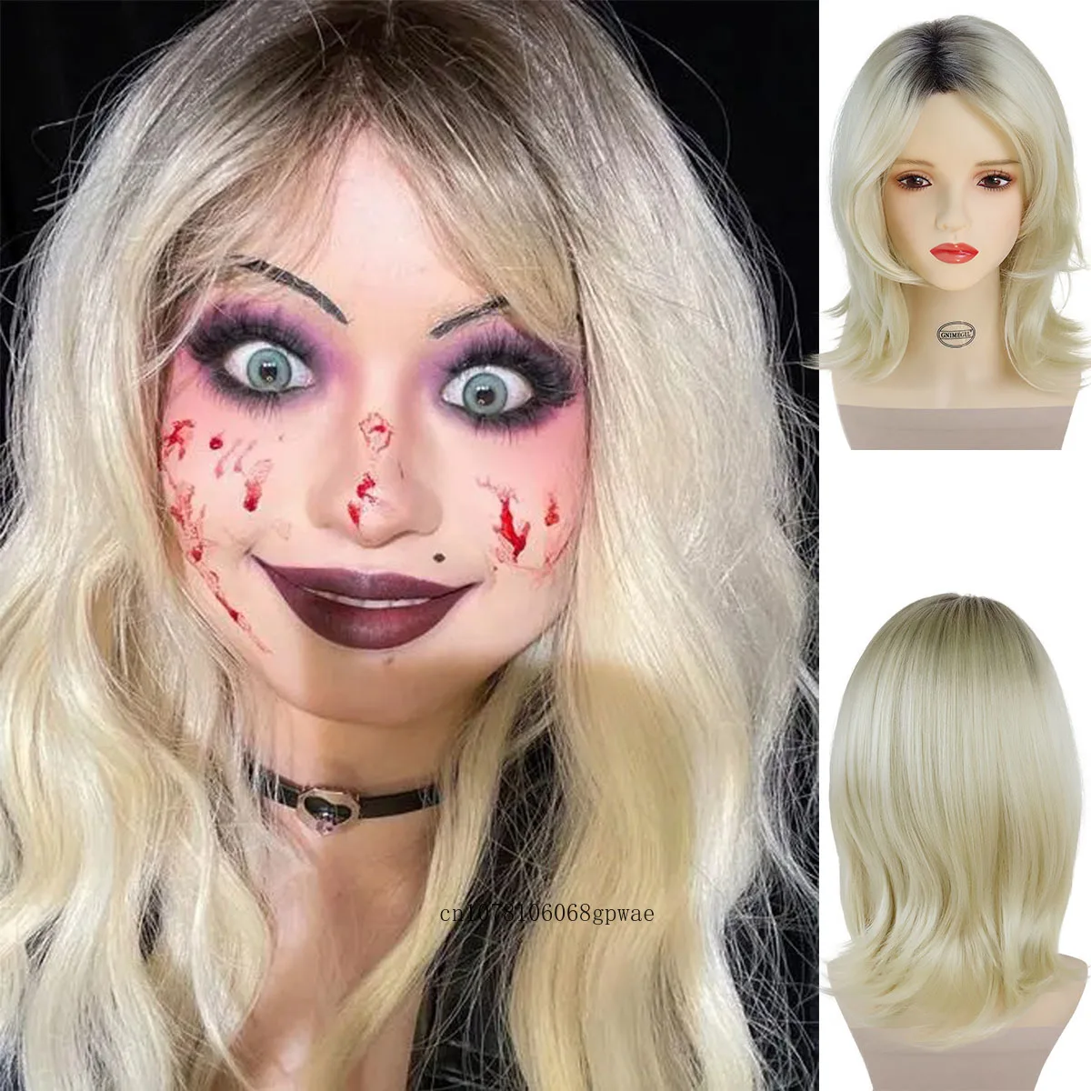 Halloween-novia-de-Chucky-mujeres-Tiffany-Rubio-Omber-pelo-negro ...