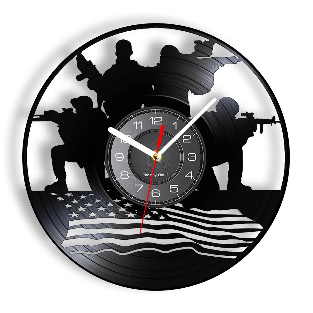 Home & Living Clocks Home Décor Proud Military Veteran Wall Clock etna ...