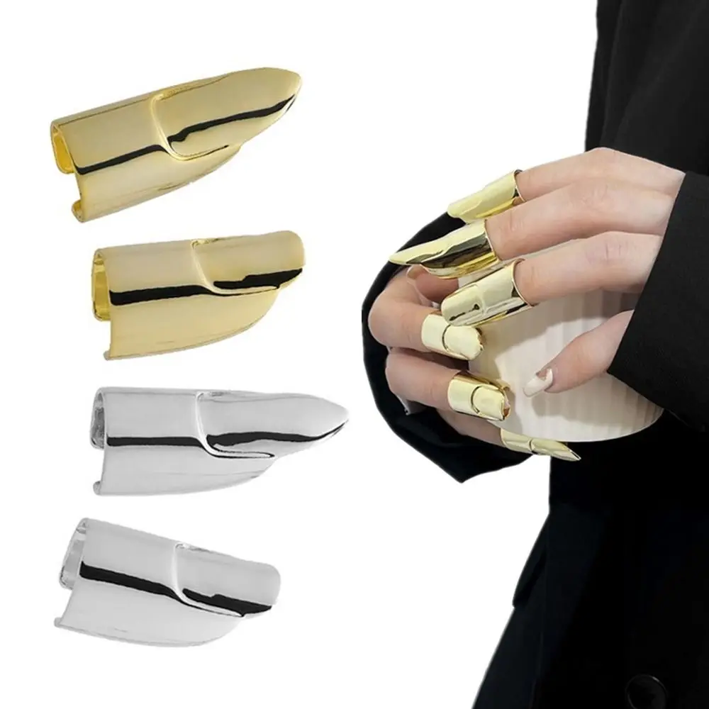 Fashion-Gothic-Metal-Nail-Cover-Ring-for-Women-Girls-Punk-Gothic ...