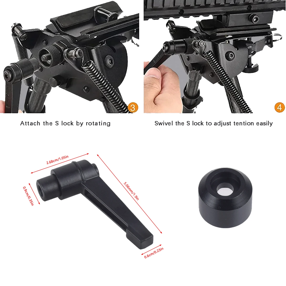 Tactical-Quick-Adjust-Swivel-Harris-Bipod-Pivot-Lock-Rifle-Mount-Bipods ...