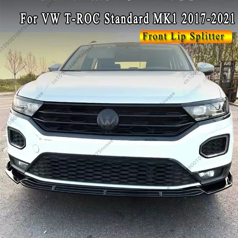 Front Bumper Splitter for Volkswagen T-Roc MK1 Standard 2017-2021 Car ...