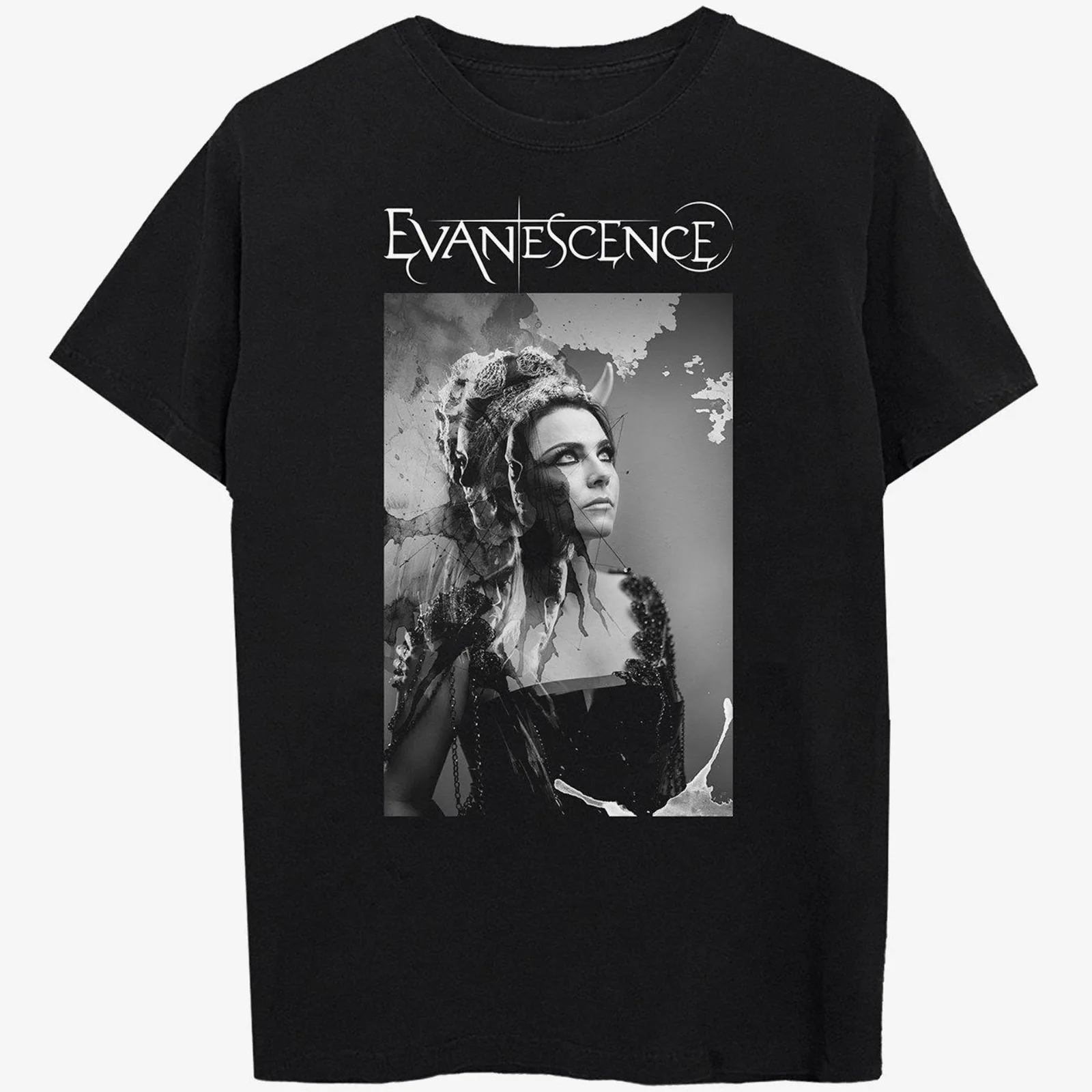 Evanescence-Camiseta-de-manga-corta-para-novio-color-negro-Amy-Lee-S-a ...