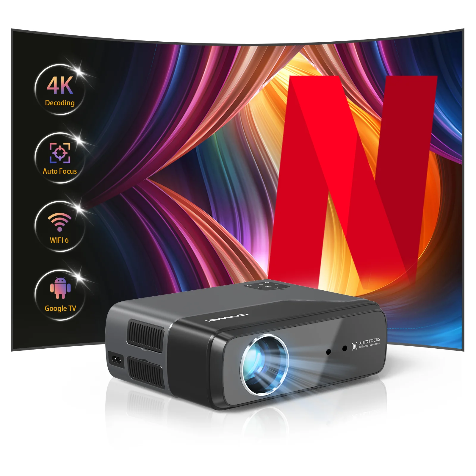 Netflix-Licensed-Dolby-Audio-Smart-4K-Projector-1000-ANSI-1080P-WiFi ...