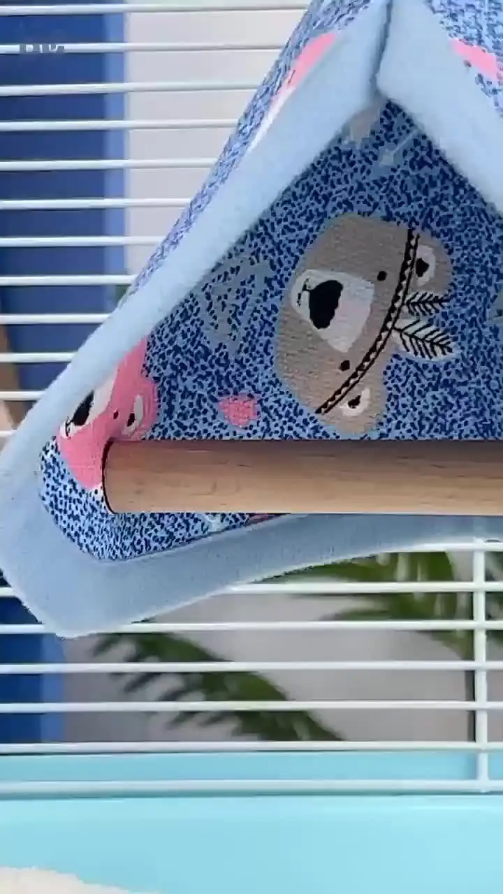 Parakeet Bed Bird Bed Winter Warm Bird Nest House Bed Hanging Hammock ...