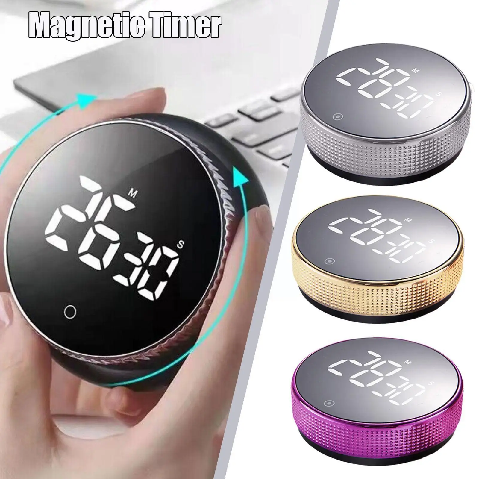 Magnetic Kitchen Timer Digital Timer Kitchen Shower Alarm Counter Study ...