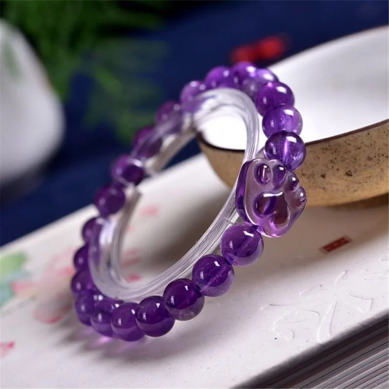 Natural Amethyst Cute Claw Bracelet - AliExpress 36