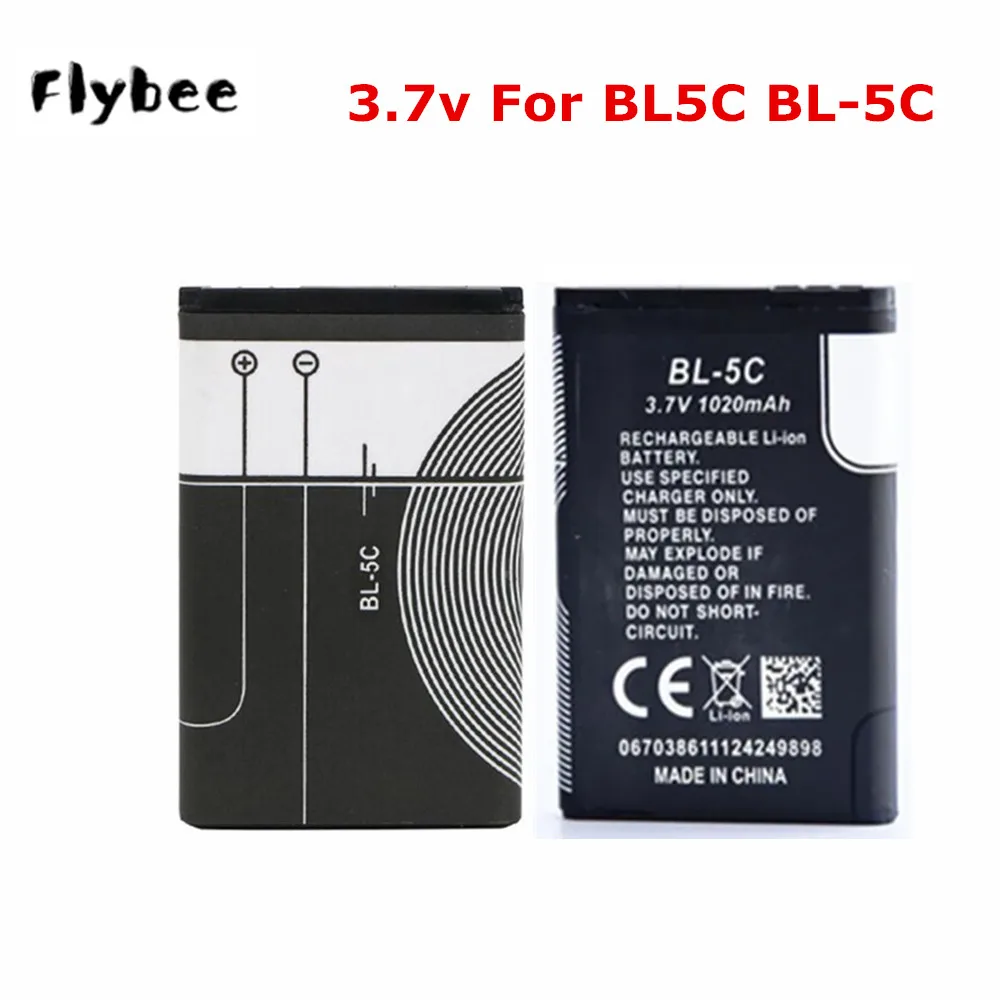 3.7V 1200mAh Battery BL-5C BL5C BL 5C Rechargeable Batteries For Nokia ...